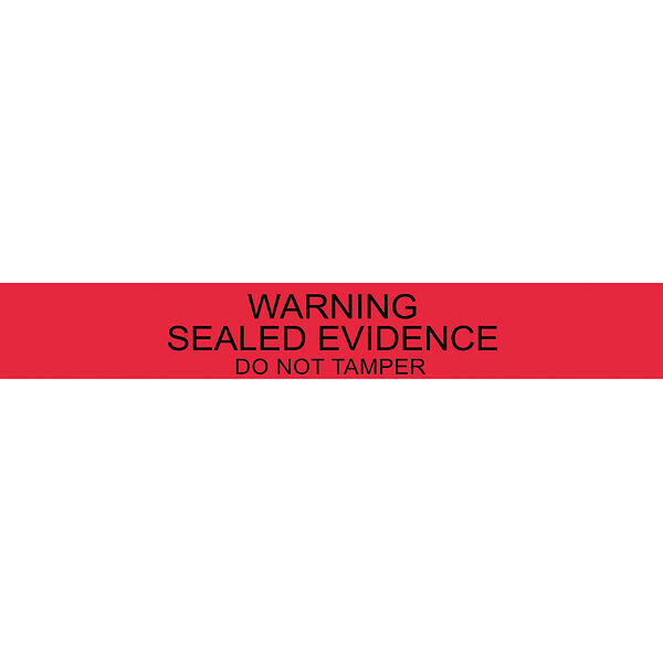 Long "Sealed Evidence" Seals, 1" x 7", Pack of 100 | Forensics Source