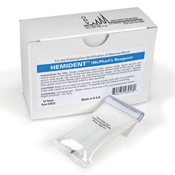 Hemident (McPhails Reagent), Pack of 10 | Forensics Source